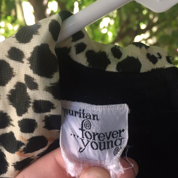 Forever Young | Dresses | Vintage Leopard Goth Dress With Collar And ...